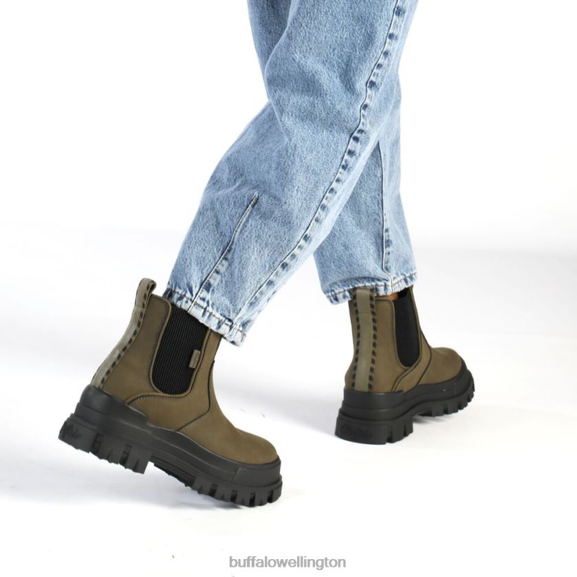 Khaki Buffalo Aspha Chelsea Warm Boot vegan DD8PNZ611 [DD8PNZ611 ...
